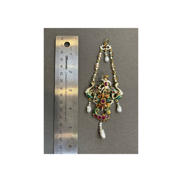 Renaissance Revival Multi Gem Enamel Pendant – Joseph Saidian & Sons