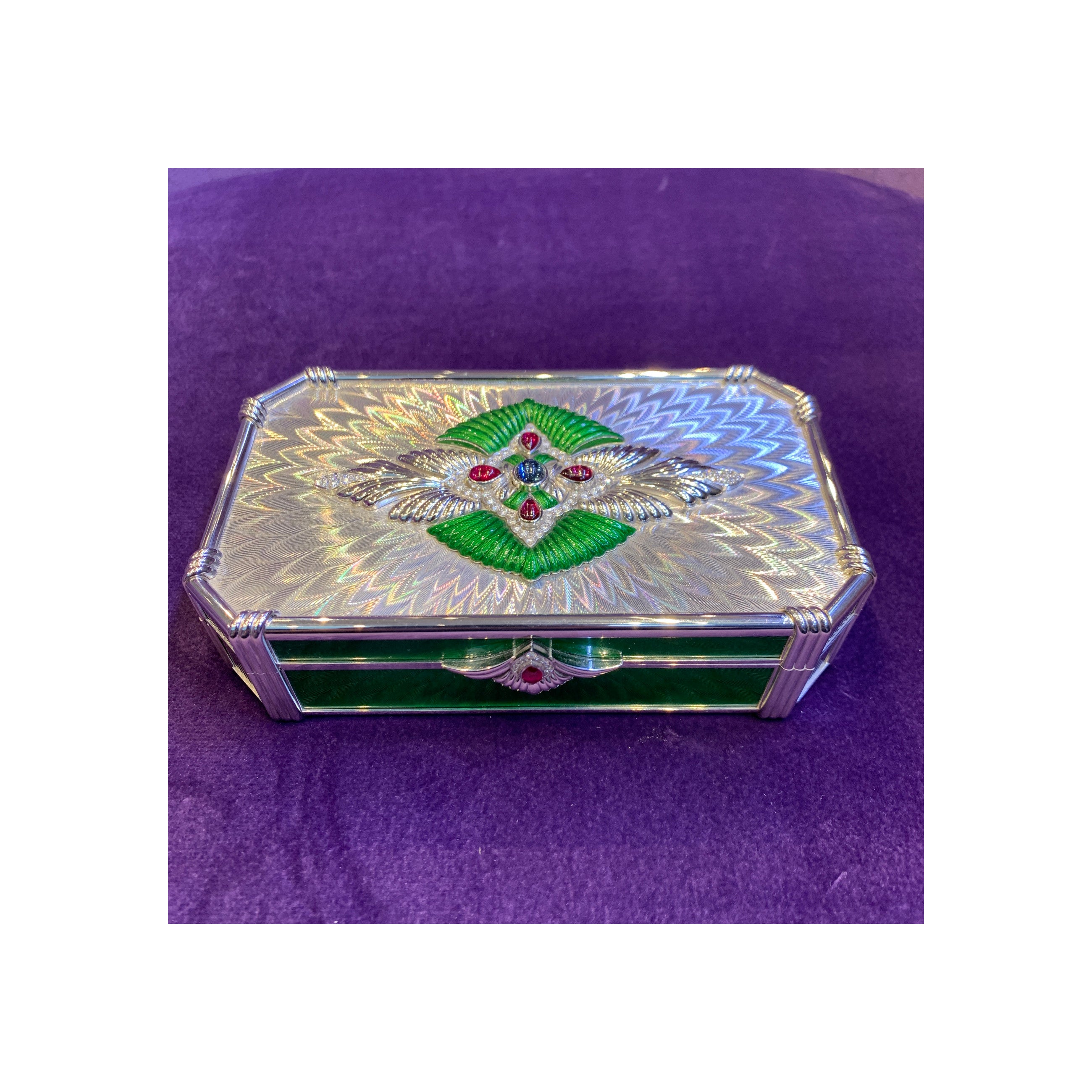 Garrard & Co. Enamel and Gem Set Box – Joseph Saidian & Sons